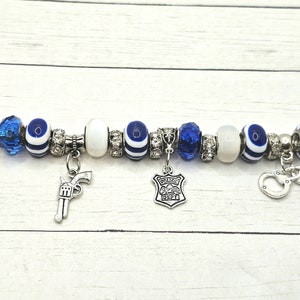 Law Enforcement/police Officer European Charm Bracelet - Etsy