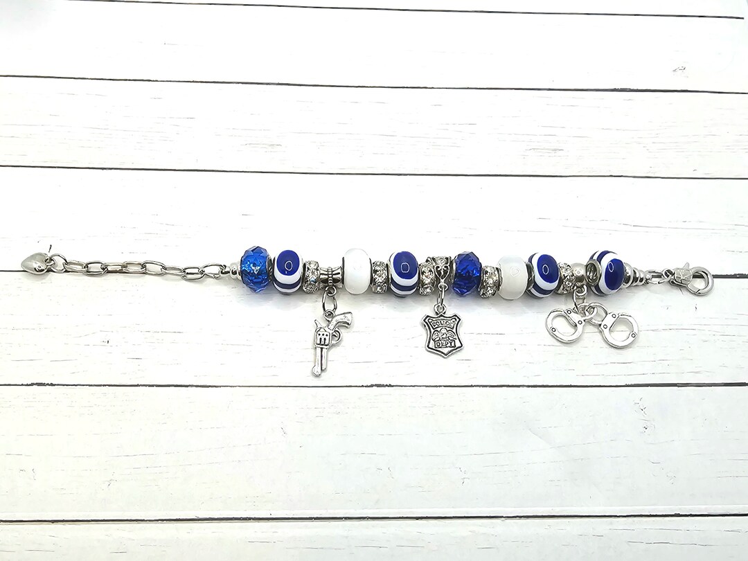Law Enforcement/police Officer European Charm Bracelet - Etsy