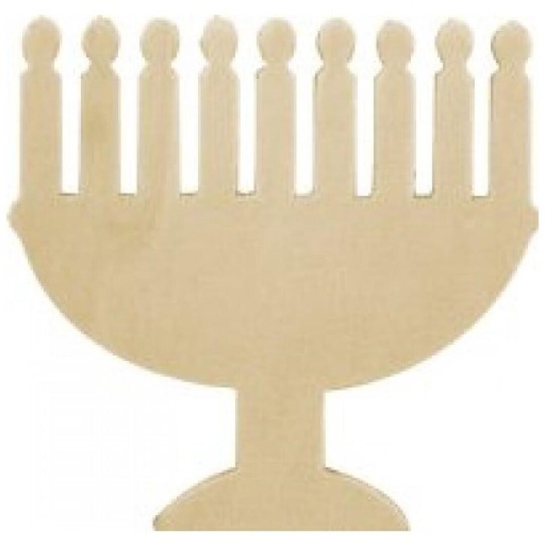 Menorah Wood Cutout 3.75" X 3.75" (10 Pack) – Unfinished Wooden Menorah ...