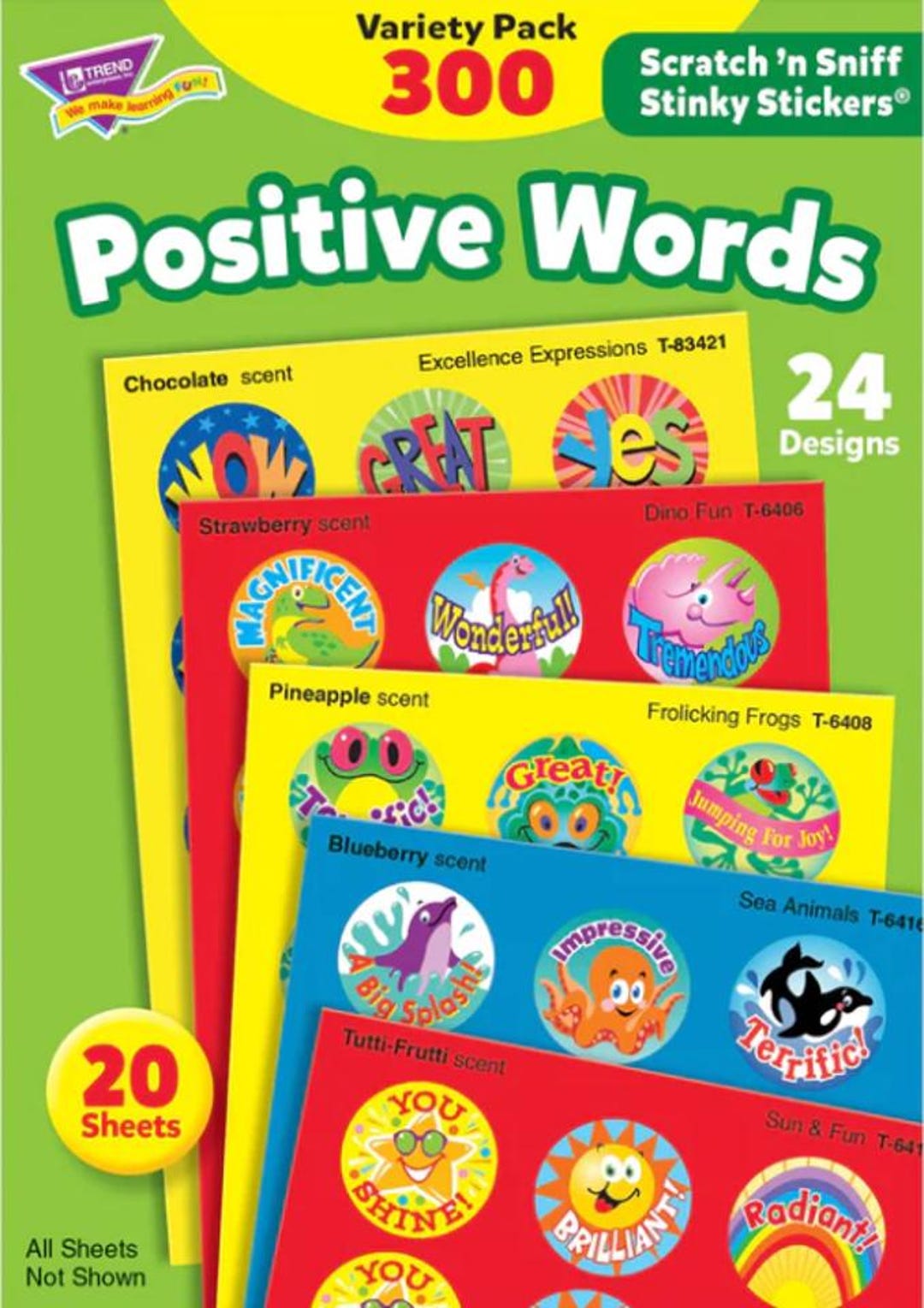 Positive Words Scratch ’n Sniff Stinky Stickers® Variety Pack – 300 ...