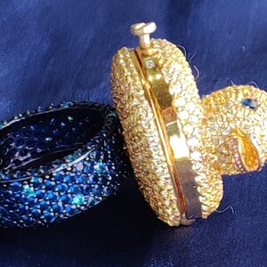 Cute Duck Ring Blue & Yellow CZ Ring Statement Ring for Women 925 ...