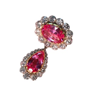 Victorian Ruby Brooch for Women Pink Ruby Crown Brooch Unisex Victorian ...