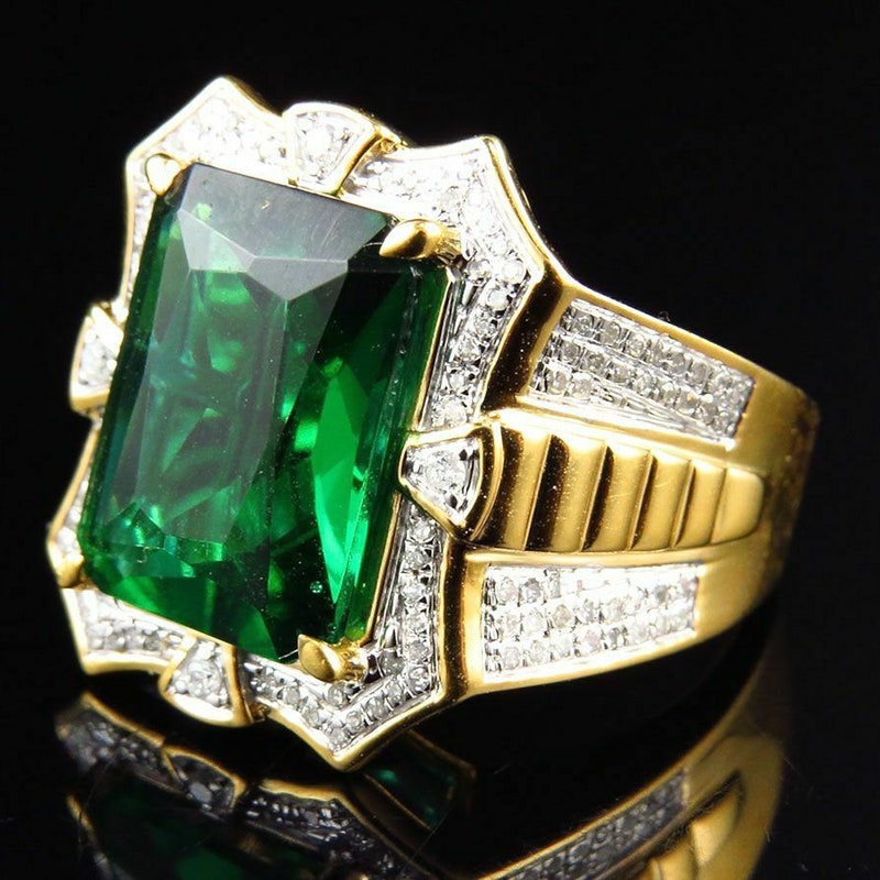 Men Emerald Ring - Etsy