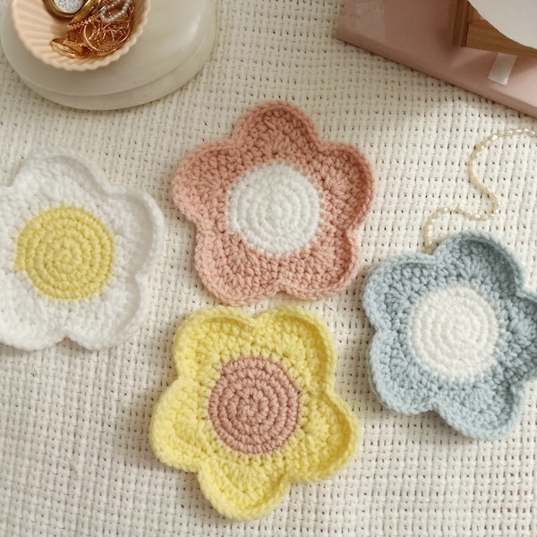 Daisy Coasters - Etsy