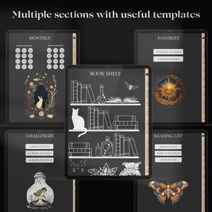 Digital Reading Journal, Reading Log, Book Tracker, Reading List ...