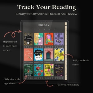 Digital Reading Journal, Reading Log, Book Tracker, Reading List ...