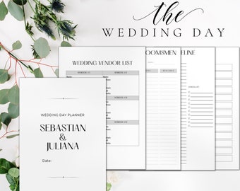 Wedding Day Binder Template, Wedding Day Coordination, Wedding Day ...
