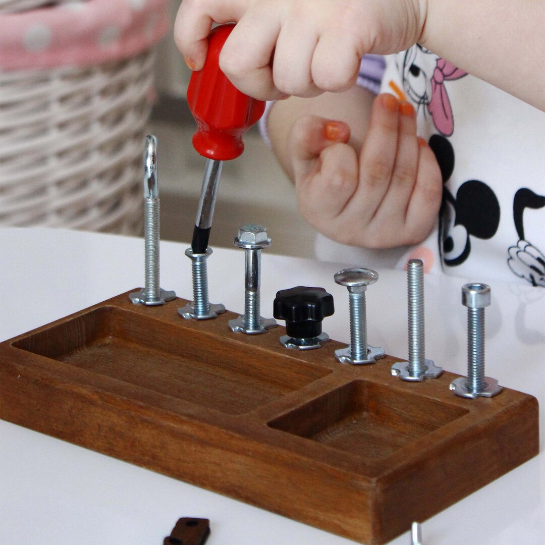 Wooden Toys-educational Toy - Screwdriver Board Toysmontessori Toys ...