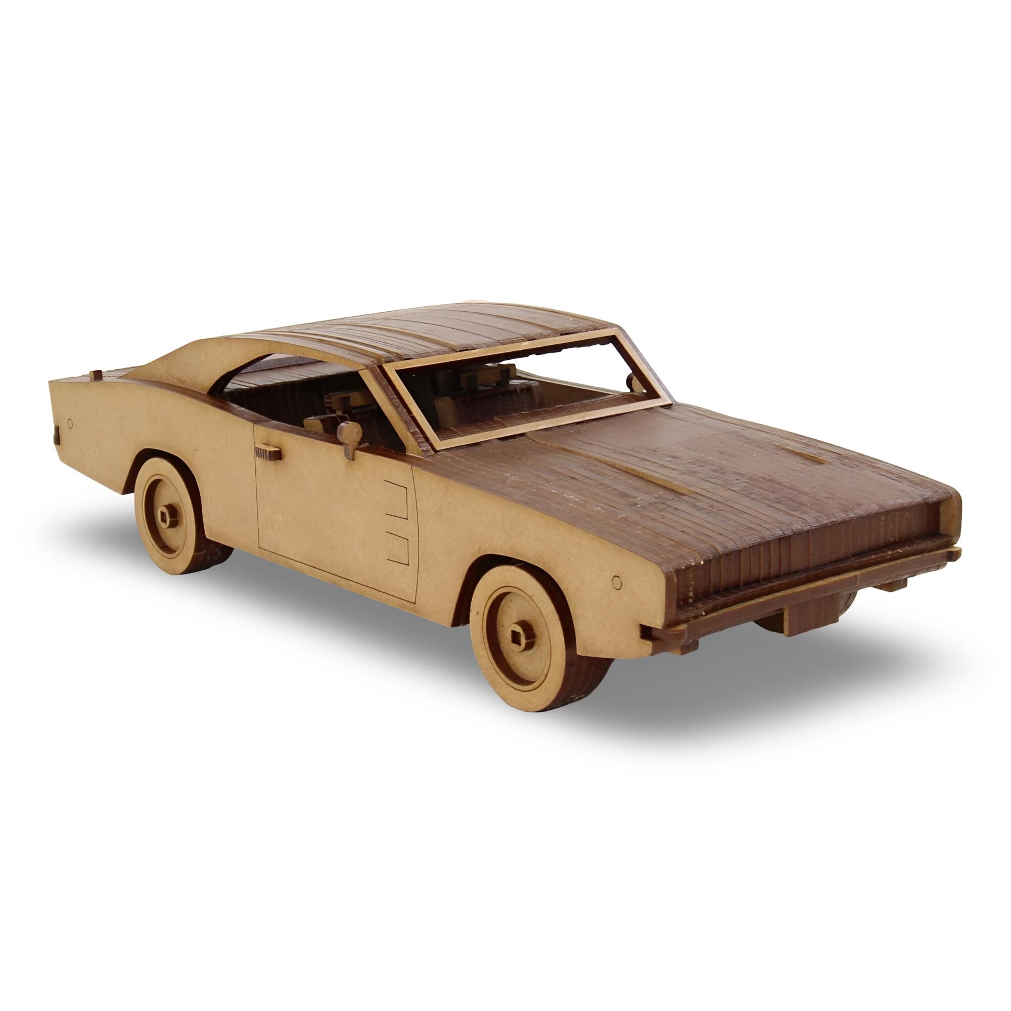 3D Wooden Vintage Car Model Kit – 109 Piece Laser Cut DIY Puzzle ...