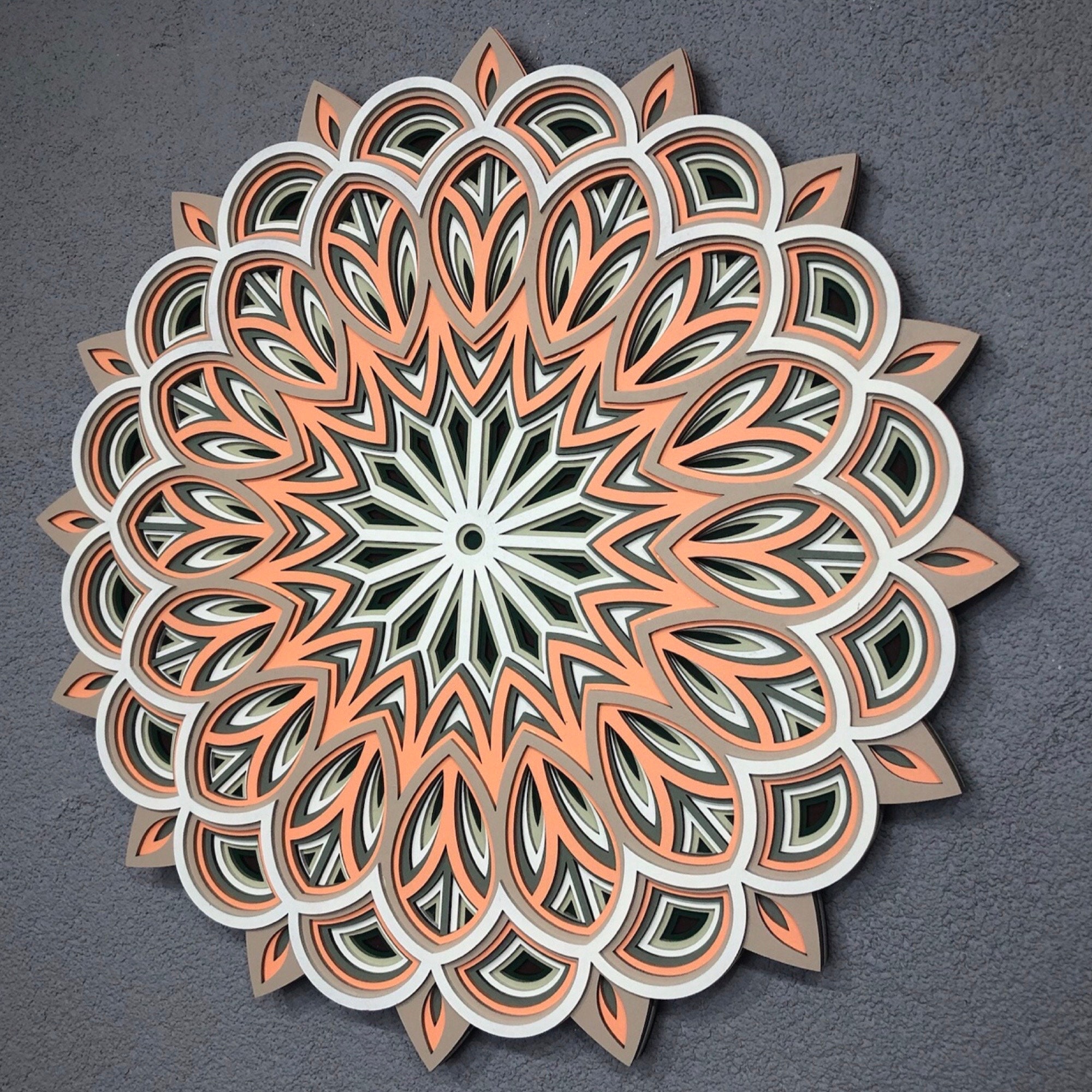 Elegant Multi Layer Mandala Wall Art, Unique Home Decor, Handcrafted ...