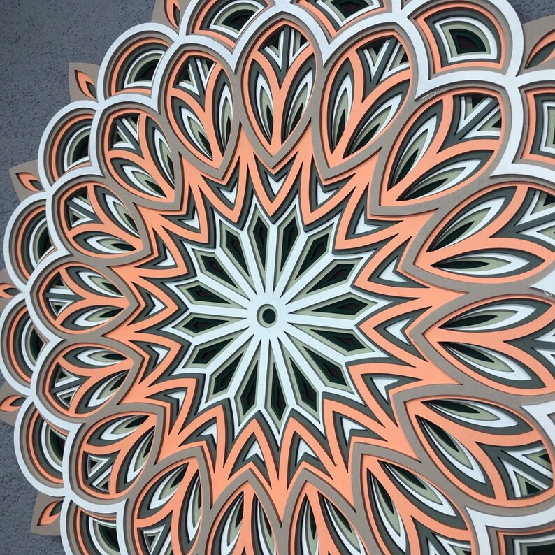 Elegant Multi Layer Mandala Wall Art, Unique Home Decor, Handcrafted ...
