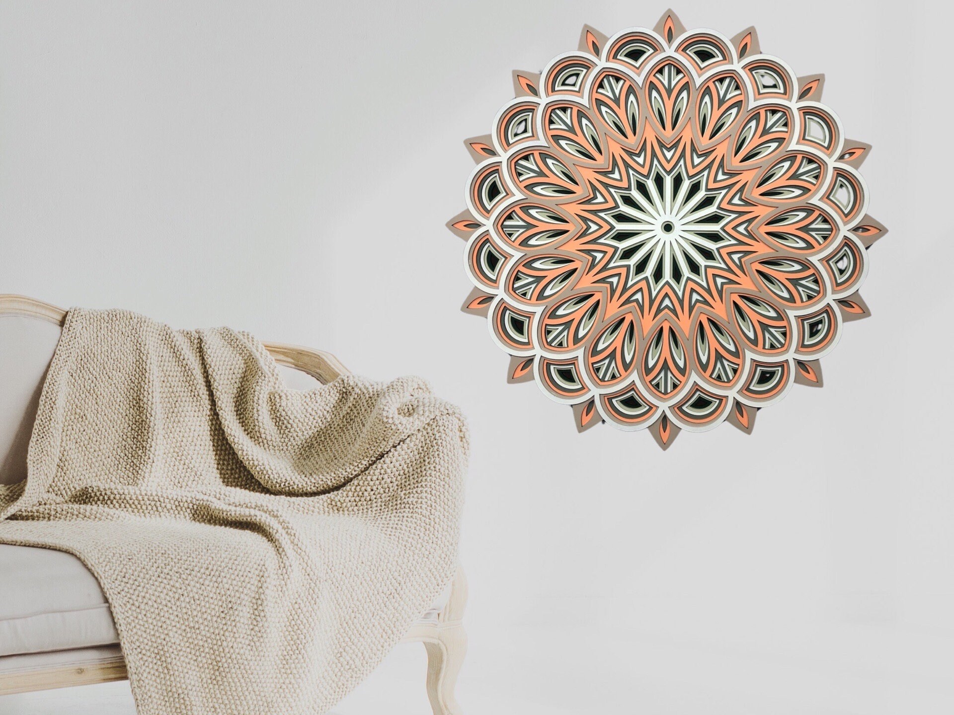 Elegant Multi Layer Mandala Wall Art, Unique Home Decor, Handcrafted ...