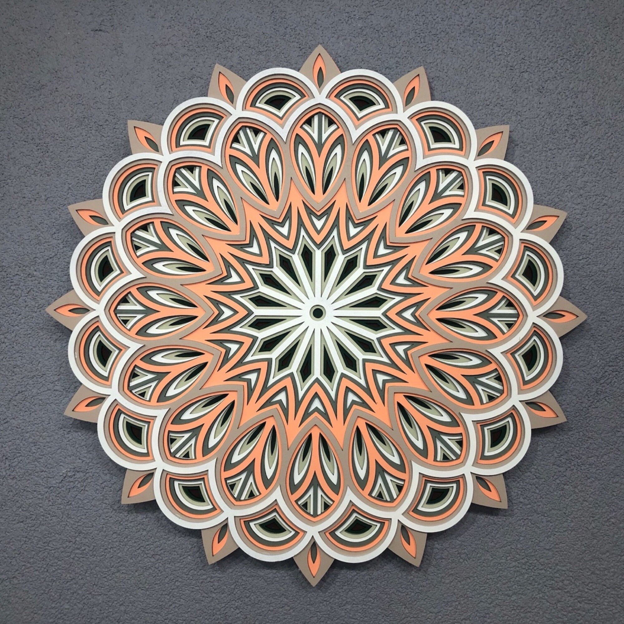 Elegant Multi Layer Mandala Wall Art, Unique Home Decor, Handcrafted ...