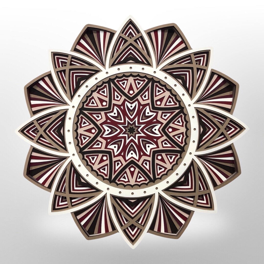 3D Handmade Mandala Wall Art , Unique Home Decor Timepiece, Elegance ...
