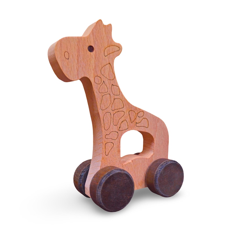 Handmade Wooden Giraffe Push Toy: Montessori Baby Toddler Toy - Etsy