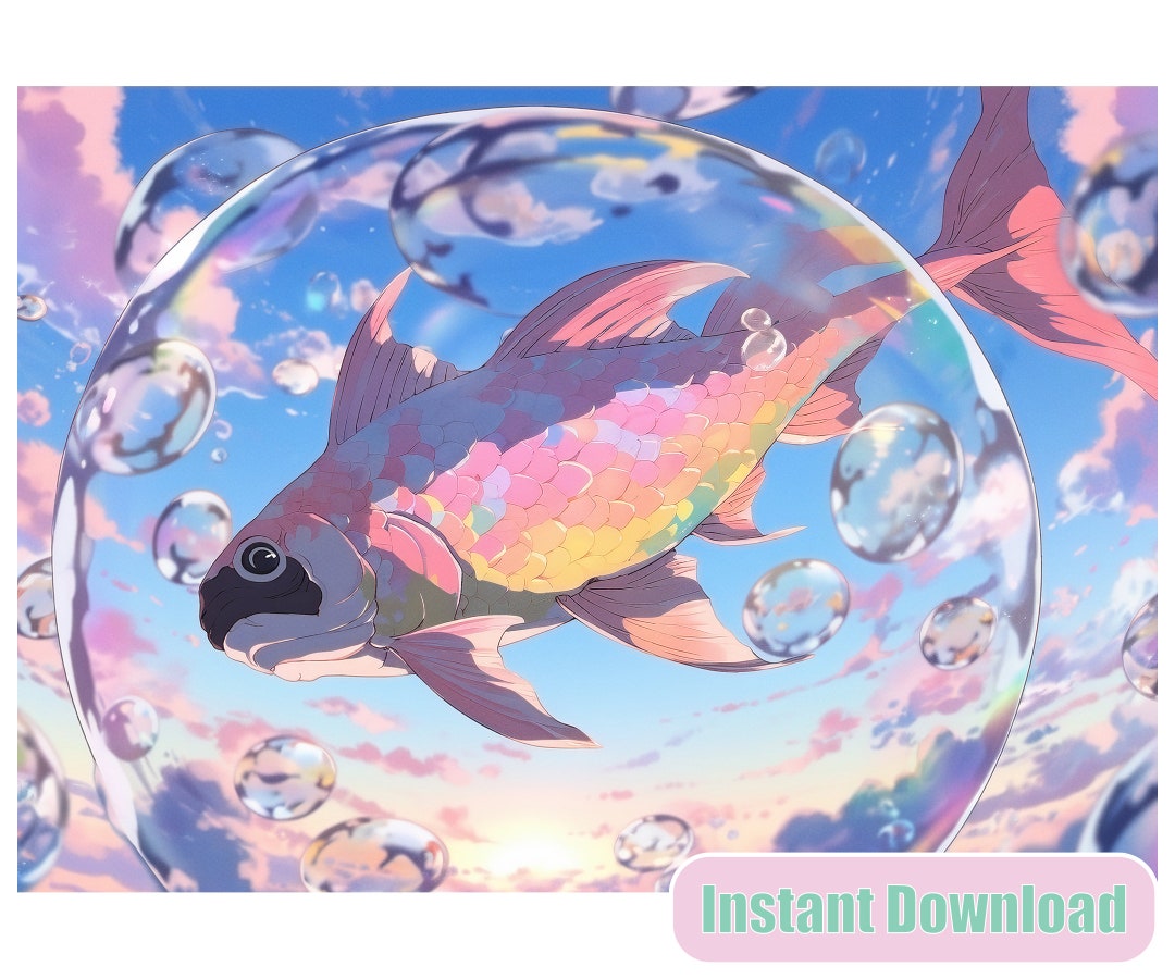 Comfort Zone Fish Prints Poster Digital Download Wall Art Cute ...