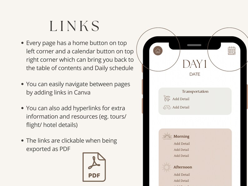 Travel Itinerary Mobile Template, Digital Editable Travel Planner, Canva Traveling Guide, Travel ...
