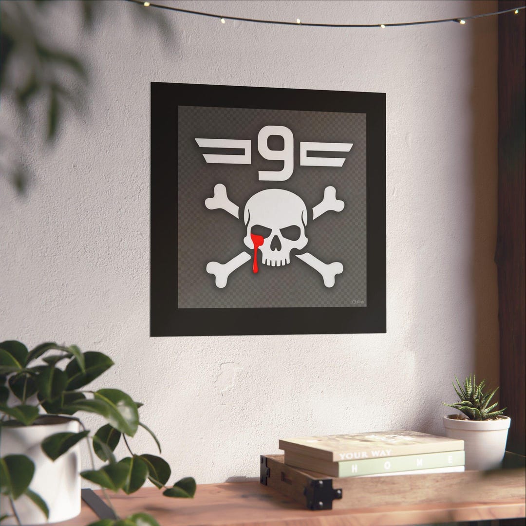 Bleeding Skull With Crossbones 9 Emblem Poster | Matte Vertical Poster ...