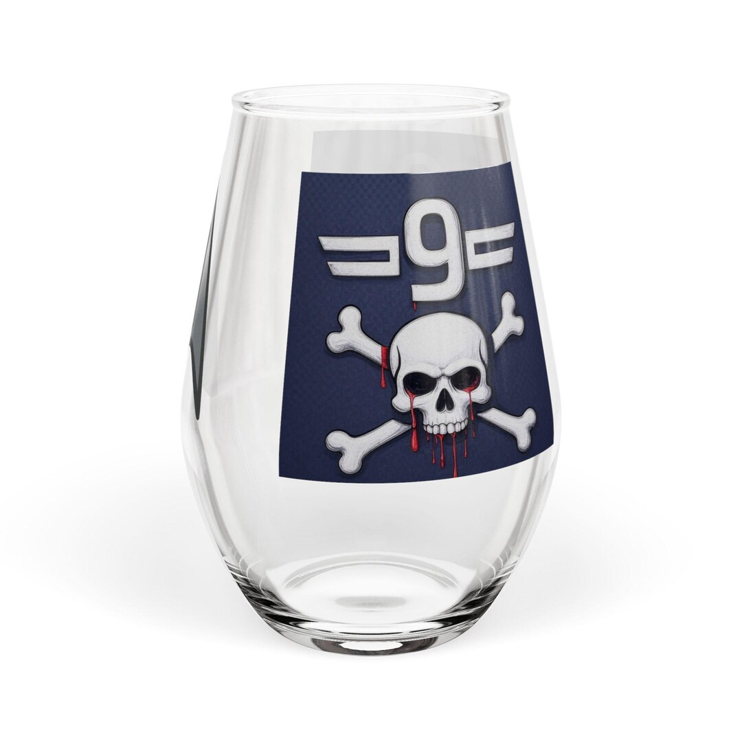 Starfleet Insignia With Number 9 Stemless Wine Glass | Skull and ...