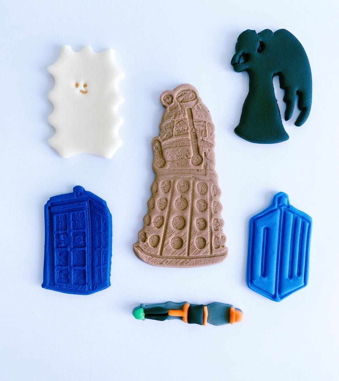 Edible Fondant Doctor Who Cake Topper Set Fondant Sugar Paste ...