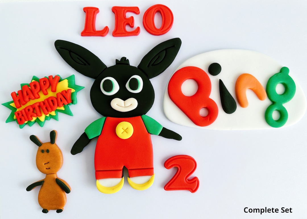 Edible Fondant Bing Cake Topper Fondant Sugar Paste - Etsy