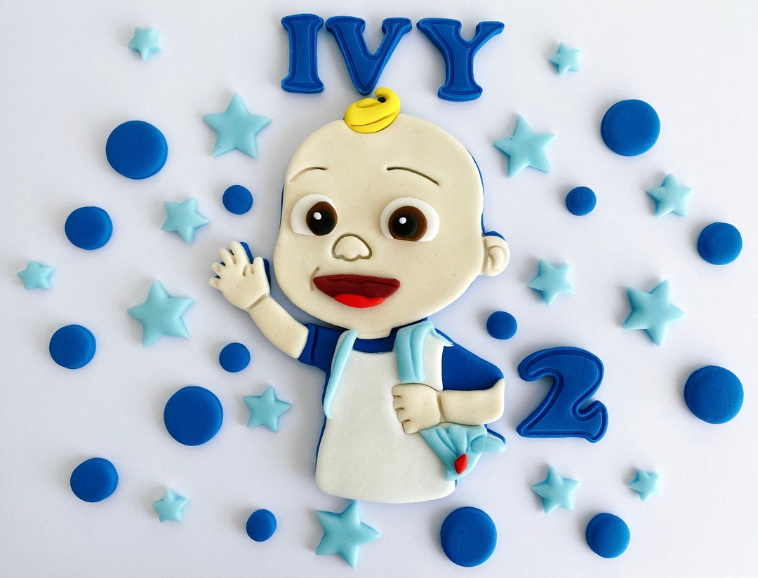 Edible Fondant Coco Melon Cake Topper Fondant Sugar Paste Decorations ...