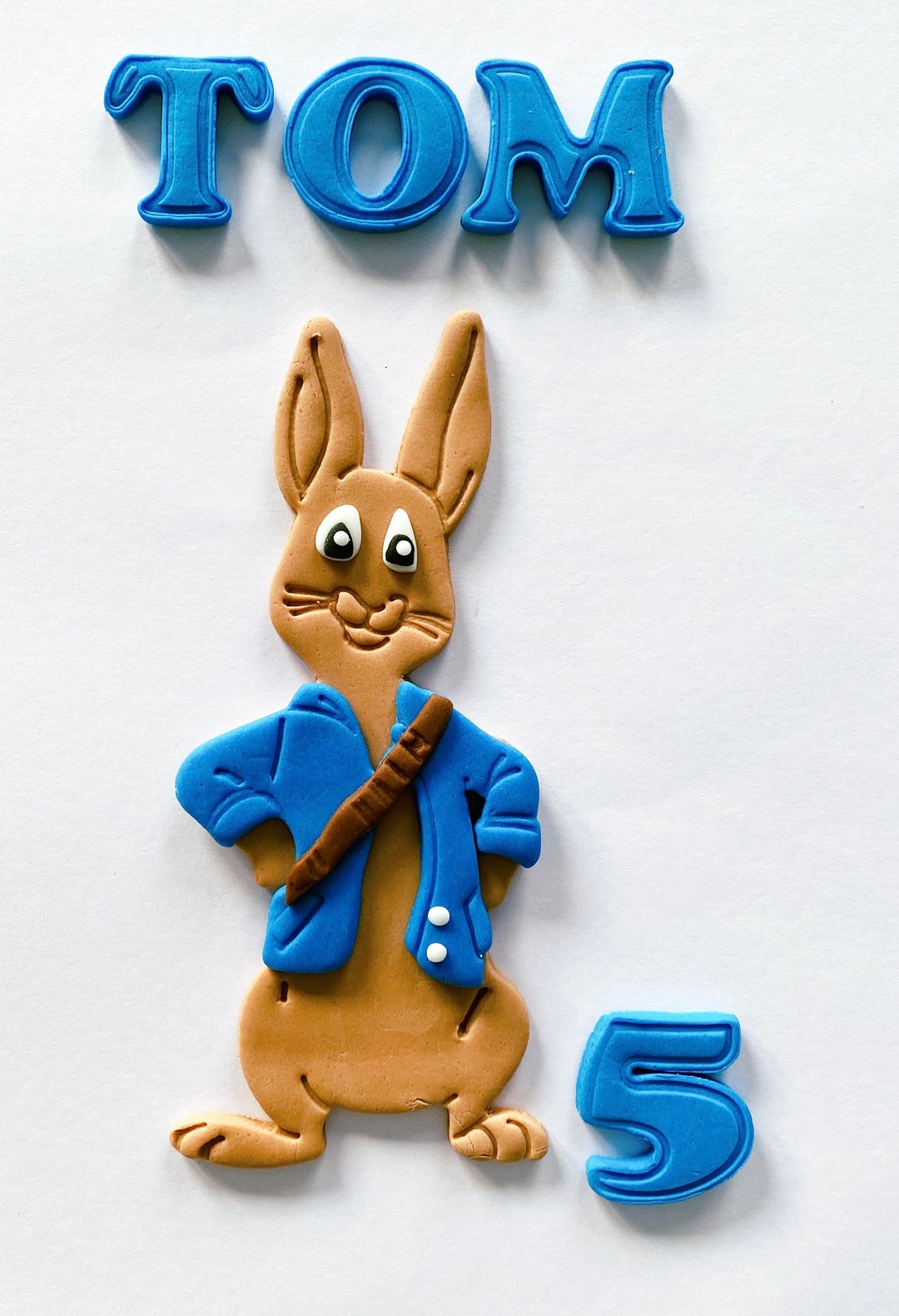 Edible Fondant Peter Rabbit Lily Cake Topper Fondant Sugar - Etsy