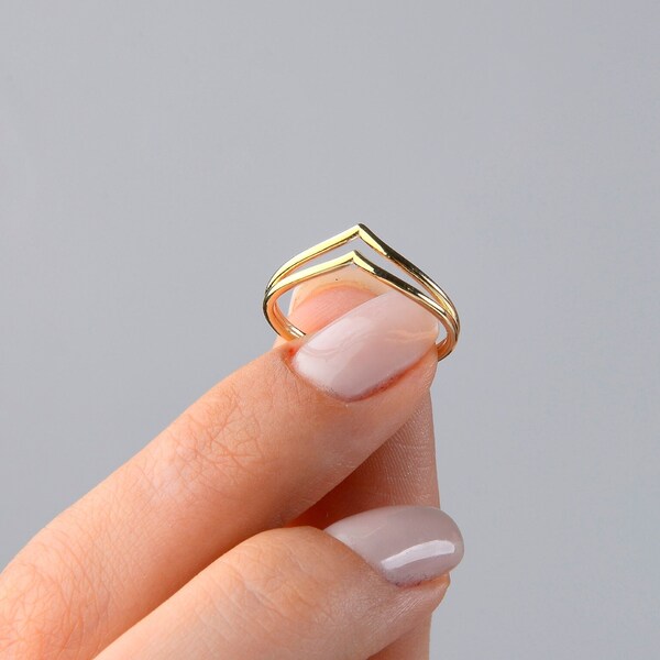 Chevron Ring - Etsy