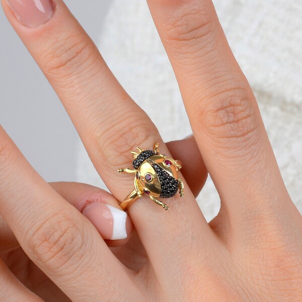 Ladybug Ring - Etsy
