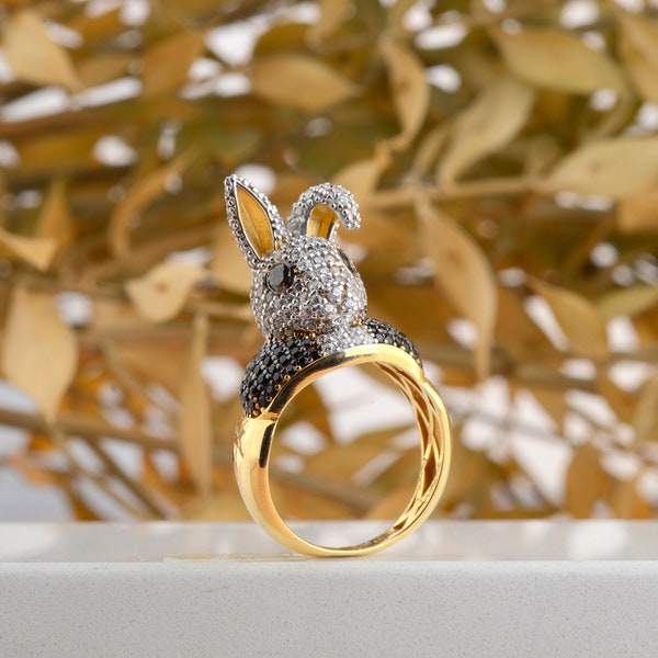 Rabbit Ring - Etsy