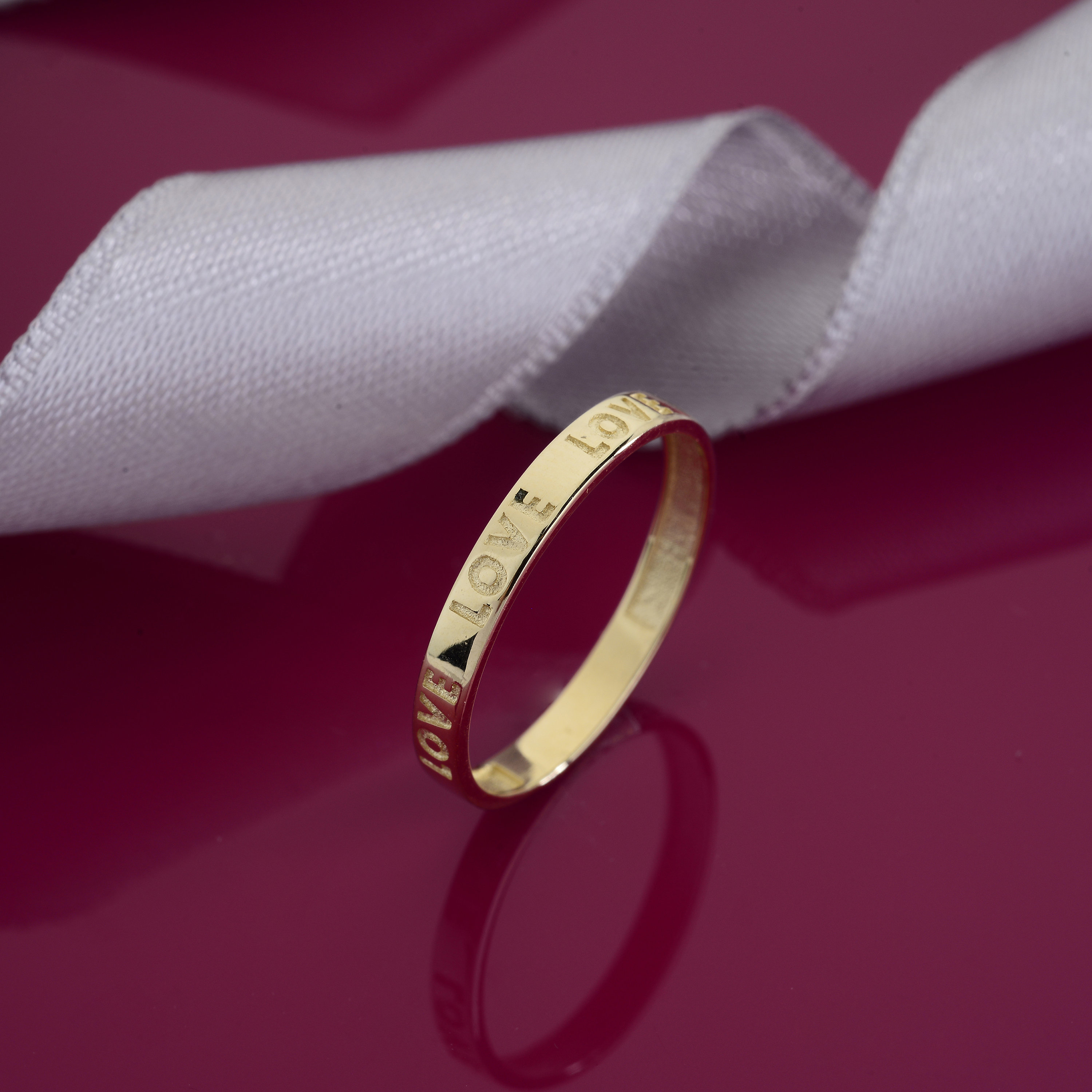 Custom Gold Name Ring Personalized Name Band Ring Double Name Wedding ...