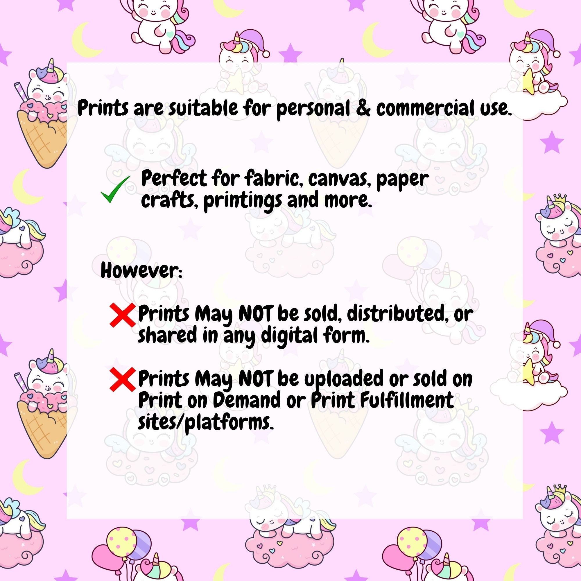 Purple Unicorn Seamless Digital File, Unicorn Pattern, Fabric Print ...