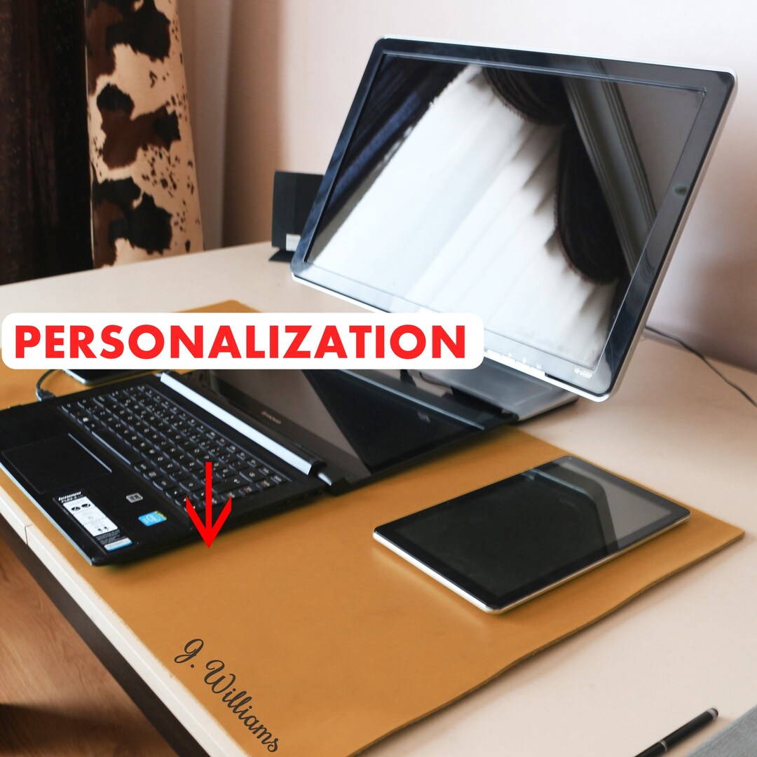 Large Leather Desk Mat Custom Computer Mat Personalized Desk - Etsy