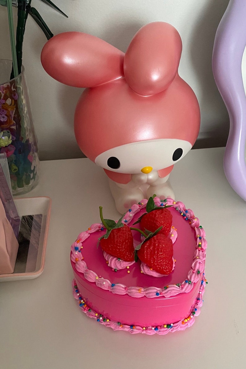 Cake Heart Jewelry Box Fake Cake Cherry Cake Strawberry Cake Birthday ...