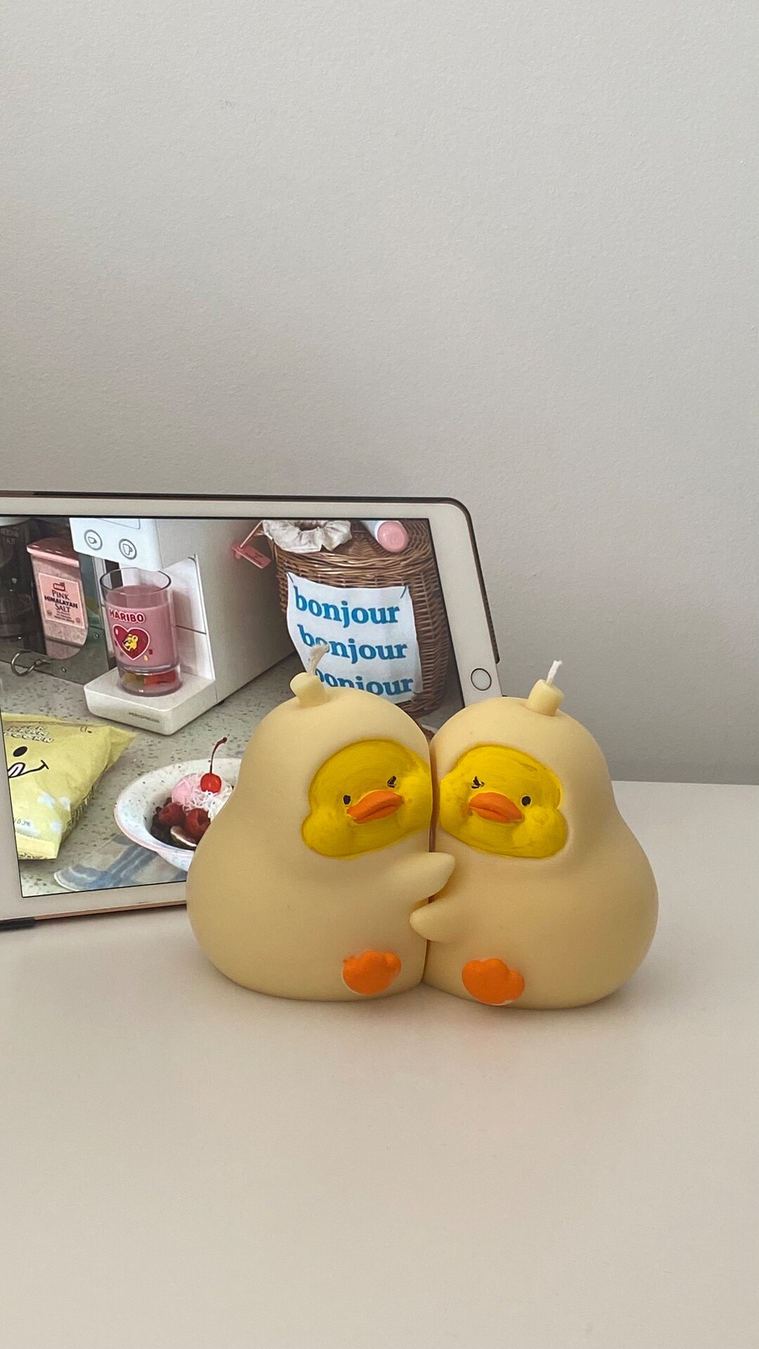 Duck Candle,2 Cute Hugging Ducks,kawaii Chick Candle,handmade Gift ...