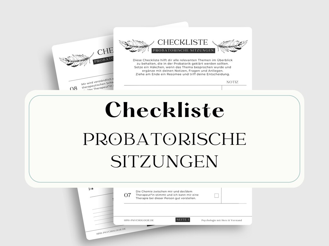 Checklist for Probationary Meetings Help for Outpatient Psychotherapy ...