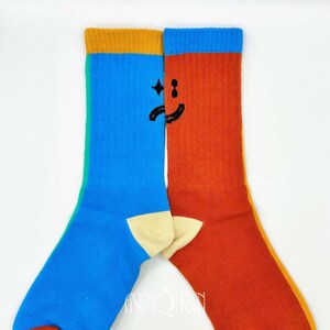 Mismatched Socks, Smiley Face Socks, Sad Face Socks, Fun Socks, Printed ...