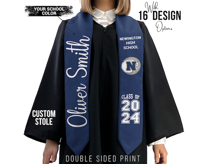 Personalized Graduation Stole, Custom College Graduation Sashes, Stole ...