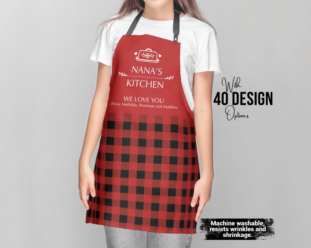 Personalized Kitchen Apron, Custom Mom, Dad, Grandma Aprons, Cooking ...
