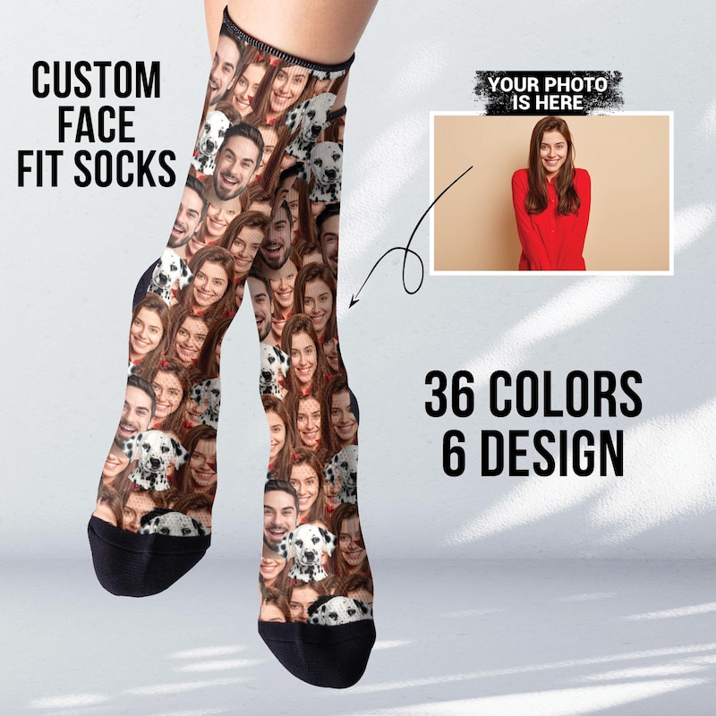 Custom Face Socks - Etsy
