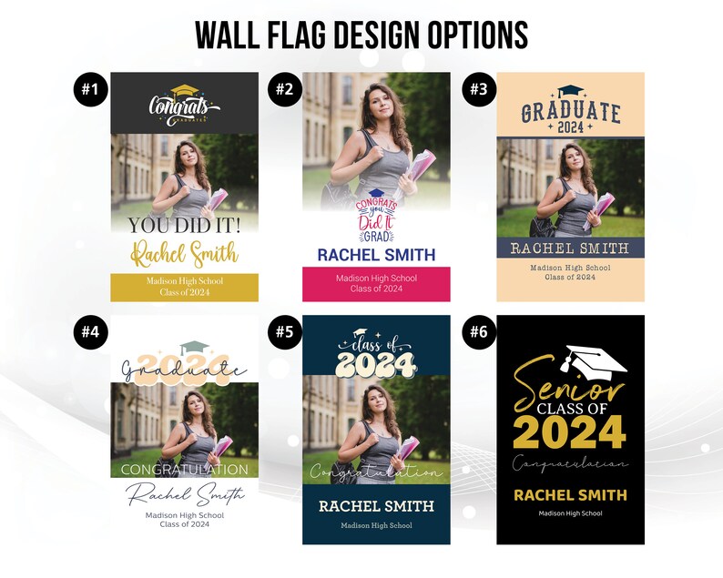 Custom Graduation Photo Banner: Personalized Yard Sign, Garden Flag - Etsy