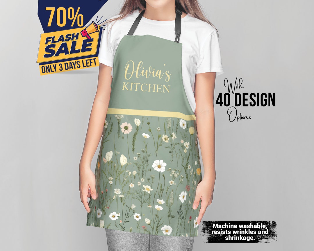 Personalized Cute Apron, Custom Mom, Dad, Grandma Aprons, Cooking ...