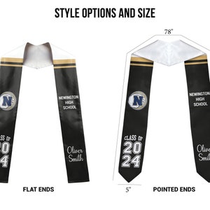 Personalized Graduation Stole: Custom College Sash, Text & Serape ...