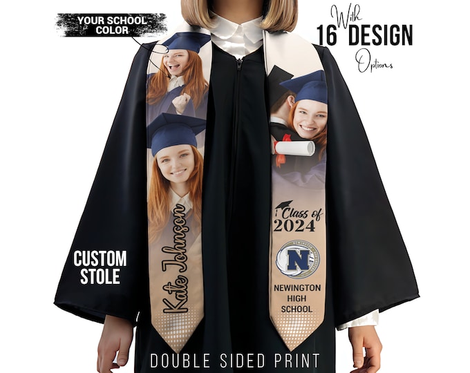 Personalized Graduation Stole, Custom College Graduation Sashes, Stole ...