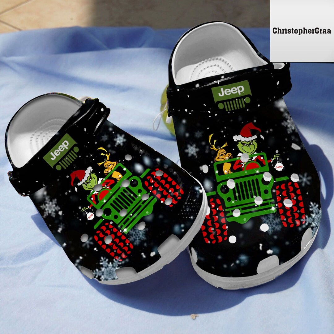 Grinch Jeep Slippers the Grinch Gifts the Grinch Clogs - Etsy