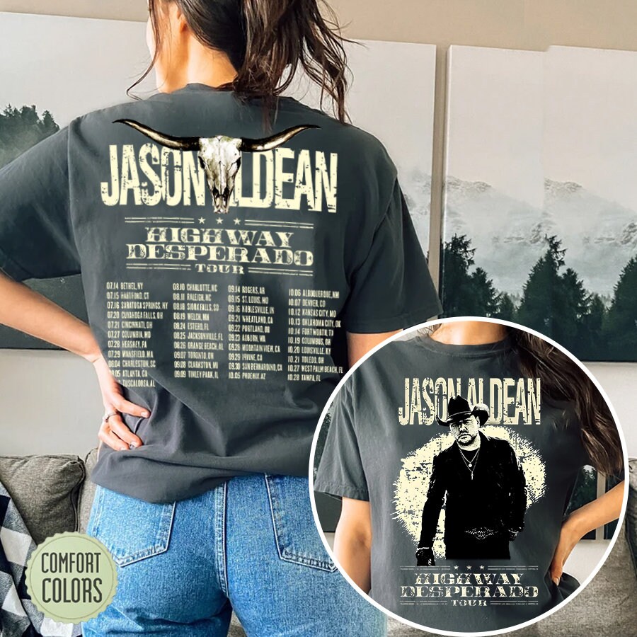 Color Jason Aldean Highway Desperado Tour 2023 Shirt, Jason Aldean Fan ...