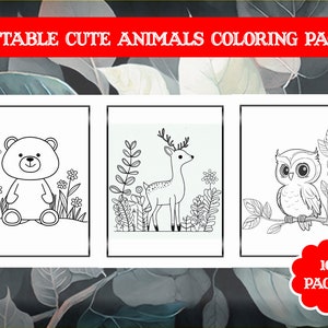 10 Printable Coloring Page for Kids. Instant Download. - Etsy