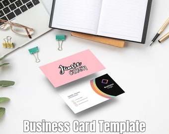 Printable Business Card Template, Business Card Template, Instant ...