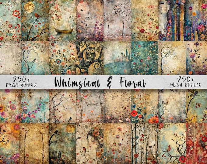 Whimsical Fairy Tale Printable Art Pages| Quirky Art Pack | Butterflies ...