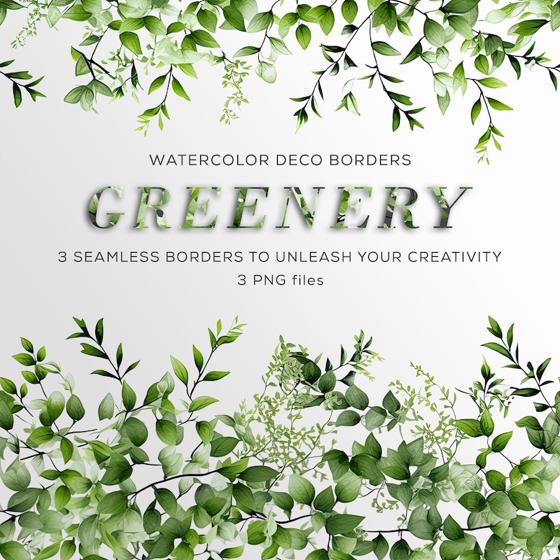 Greenery Border - Etsy